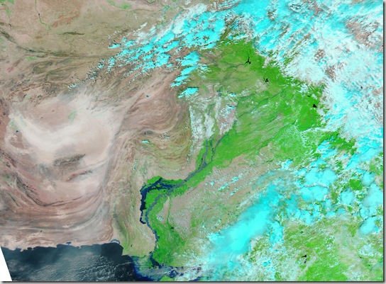 Pakistan GIS: Satellite Image of Pakistan Flood 13 September 2010
